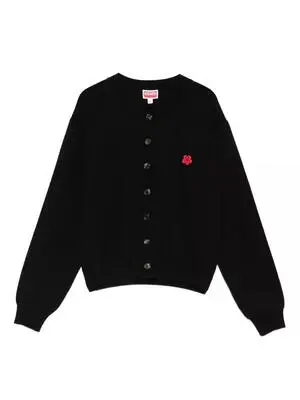 Kenzo Boke Flower Buttoned Cardigan - Black
