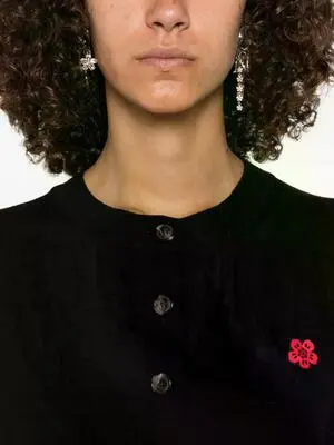 Kenzo Boke Flower Buttoned Cardigan - Black