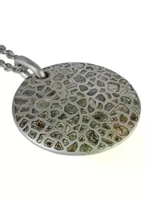 PARTS OF FOUR Sterling Diamond Disk Necklace - Silver