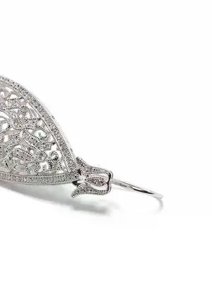 WOUTERS & HENDRIX 18kt White Gold Diamond Drop Earrings
