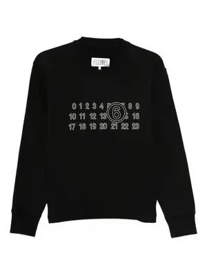 MAISON MARGIELA Logo-print Sweatshirt - Black