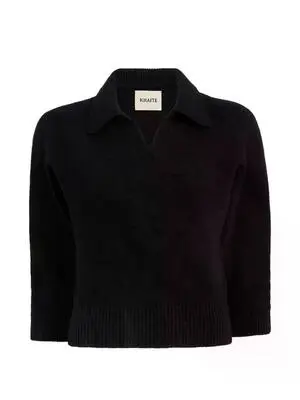 Khaite Cashmere Polo Shirt - Black