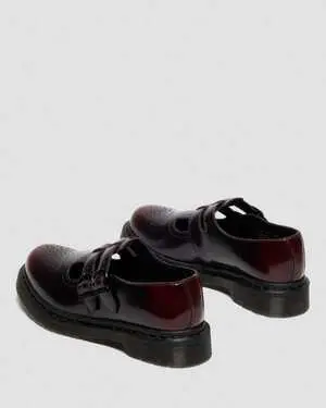 Dr. Martens 8065 Arcadia Rub Off Leather Mary Jane Shoes - Red
