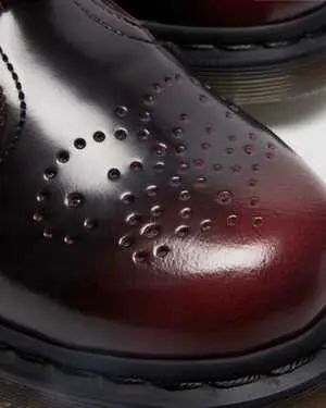 Dr. Martens 8065 Arcadia Rub Off Leather Mary Jane Shoes - Red