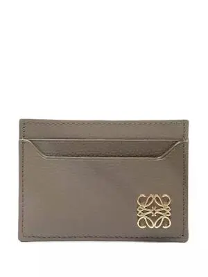 Loewe Logo-plaque Calfskin Cardholder Neutrals