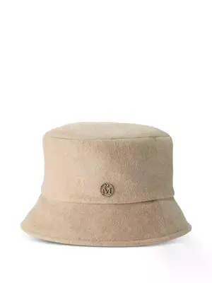 MAISON MICHEL Logo-plaque Hat - Neutrals