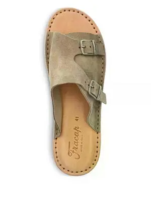 FRACAP D110 Double-buckle Sandals - Neutrals
