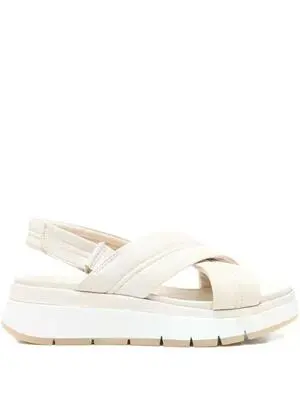 Clarks 30mm Tuscan Cross-strap Platform Sandals