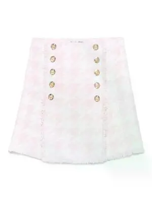 Balmain Tweed Mini Skirt - Pink