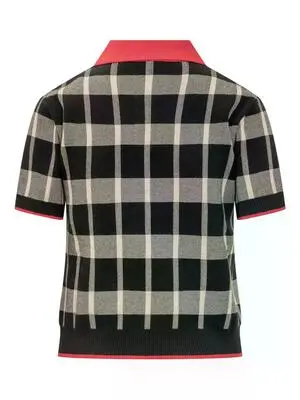 MSGM Checked Polo Top