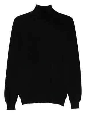 Fedeli Turtleneck Cashmere Sweater - Black