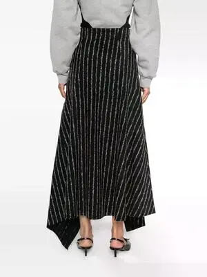 MUGLER Pinstripe Asymmetric Skirt
