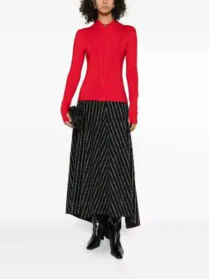 Victoria Beckham Zip-front Panelled Cardigan