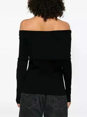Pinko Off-shoulder Wool Top