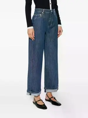 Max Mara Wide-leg Cuffed Jeans