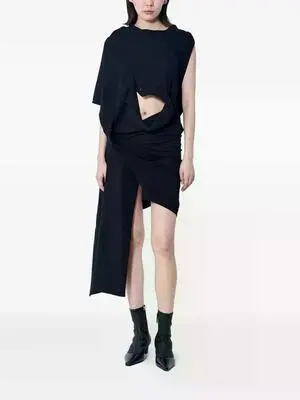 SIA ARNIKA Draped Asymmetrical Mini Dress