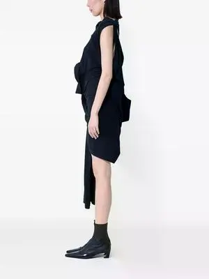 SIA ARNIKA Draped Asymmetrical Mini Dress