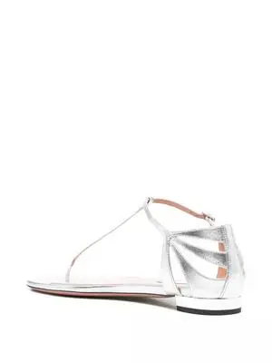 AQUAZZURA Frida Leather Flat Sandals