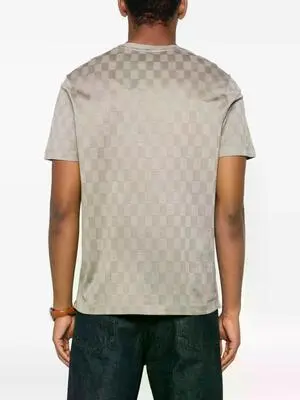 Paul & Shark Checked Cotton T-shirt
