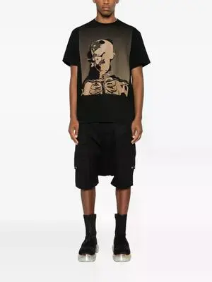 Alexander McQueen Skeleton-print Cotton T-shirt - Black