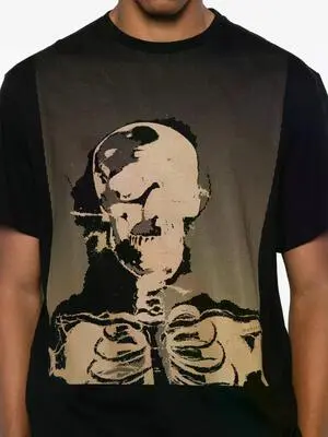 Alexander McQueen Skeleton-print Cotton T-shirt - Black