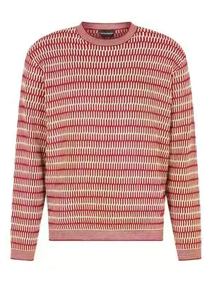 Emporio Armani Geometric-pattern Wool Sweater