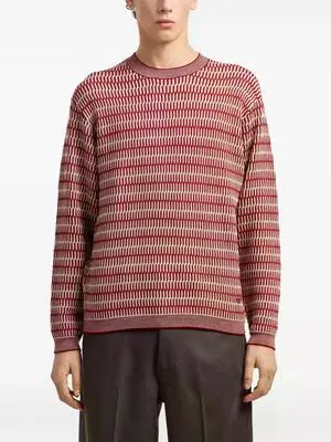 Emporio Armani Geometric-pattern Wool Sweater
