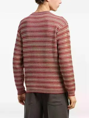 Emporio Armani Geometric-pattern Wool Sweater
