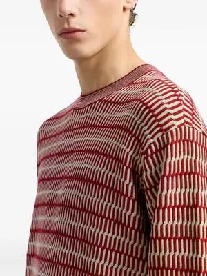 Emporio Armani Geometric-pattern Wool Sweater