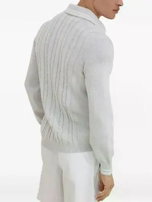 Brunello Cucinelli Cable-knit Cardigan - Grey