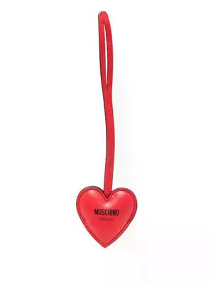 Moschino Heart-shaped Keyring - Red