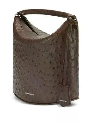 UMBER POSTPAST Ostrich-effect Leather Tote Bag