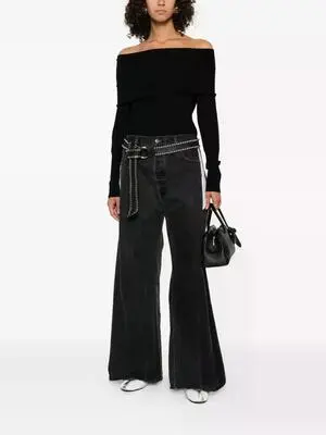 E.L.V. DENIM Panelled Embellished Jeans