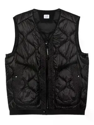 C.P. COMPANY D.d. Shell Quilted Panelled Gilet - Black