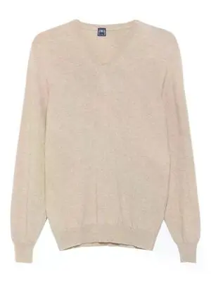 Fedeli V-neck Cashmere Sweater - Neutrals