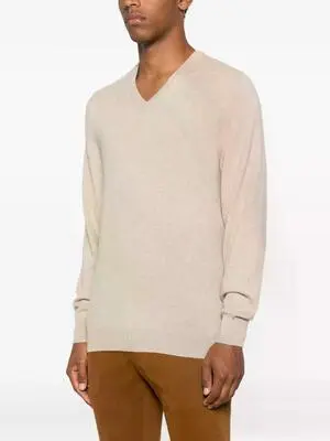 Fedeli V-neck Cashmere Sweater - Neutrals