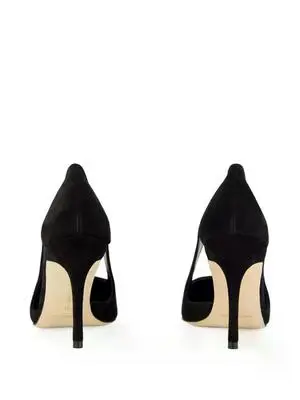 Manolo Blahnik 90mm Cut-out Suede Pumps