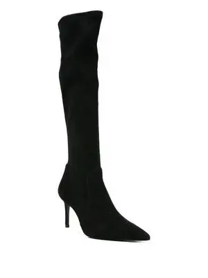 STUART WEITZMAN 80mm Pointed-toe Stretch-knit Boots