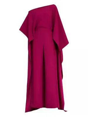 TALLER MARMO Jerry One-shoulder Cape Jumpsuit - Pink
