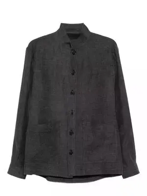 Giorgio Armani Band-collar Patch-pocket Jacket