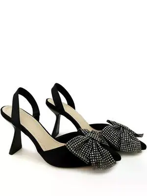TWENTY FOURHAITCH Bow-embellished Slingback Pumps