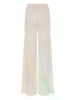 AKEP Knitted Lace-insert Trousers