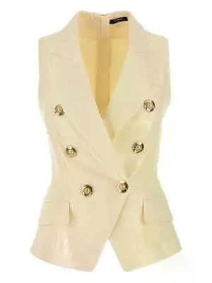 Balmain Zip Up Vests For Women