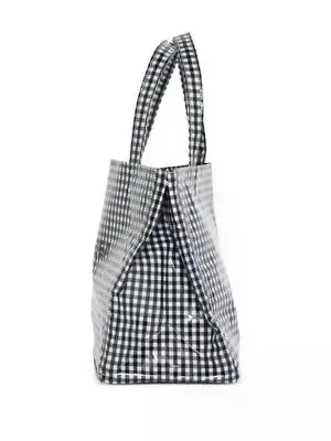 TEMBEA Gingham Coated Canvas Shoulder Bag