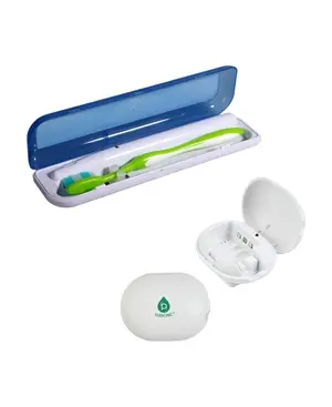 PURSONIC Uv Toothbrush Sanitizer & Portable Toothbrush Sterilizer Bundle Â Dual Protection For A Cleaner Smile Anywhere - White