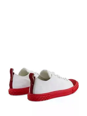 GIUSEPPE ZANOTTI Blabber Panelled Serrated-sole Sneakers - White
