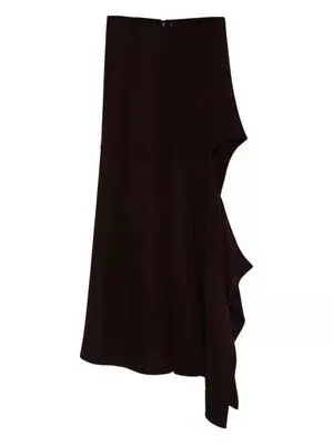 MUGLER Ruffled Asymmetric Skirt
