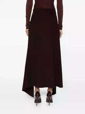 MUGLER Ruffled Asymmetric Skirt