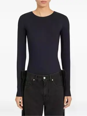 MAISON MARGIELA Long-sleeve Jeans Bodysuit - Black