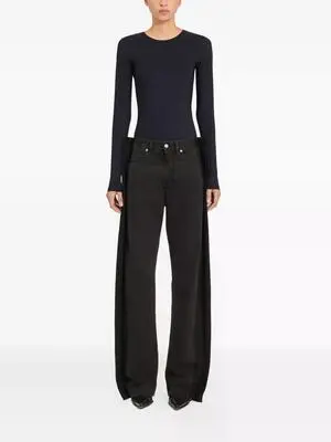 MAISON MARGIELA Long-sleeve Jeans Bodysuit - Black